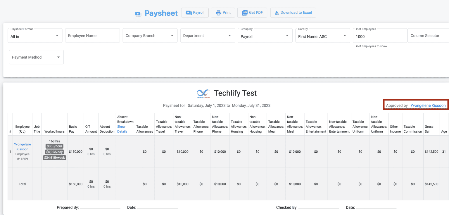 New Tabular Payslip, ‘Approved By’ on Paysheet, and a few other ...