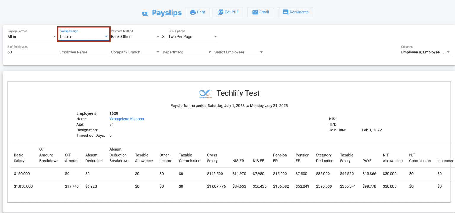 New Tabular Payslip, ‘Approved By’ on Paysheet, and a few other ...