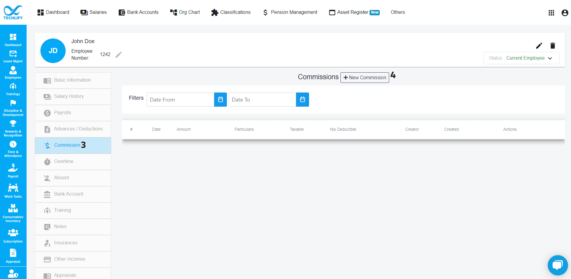 Managing Commissions - TechlifyHR