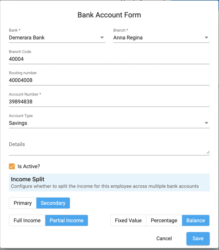 How To Use Bank Account Split - TechlifyHR