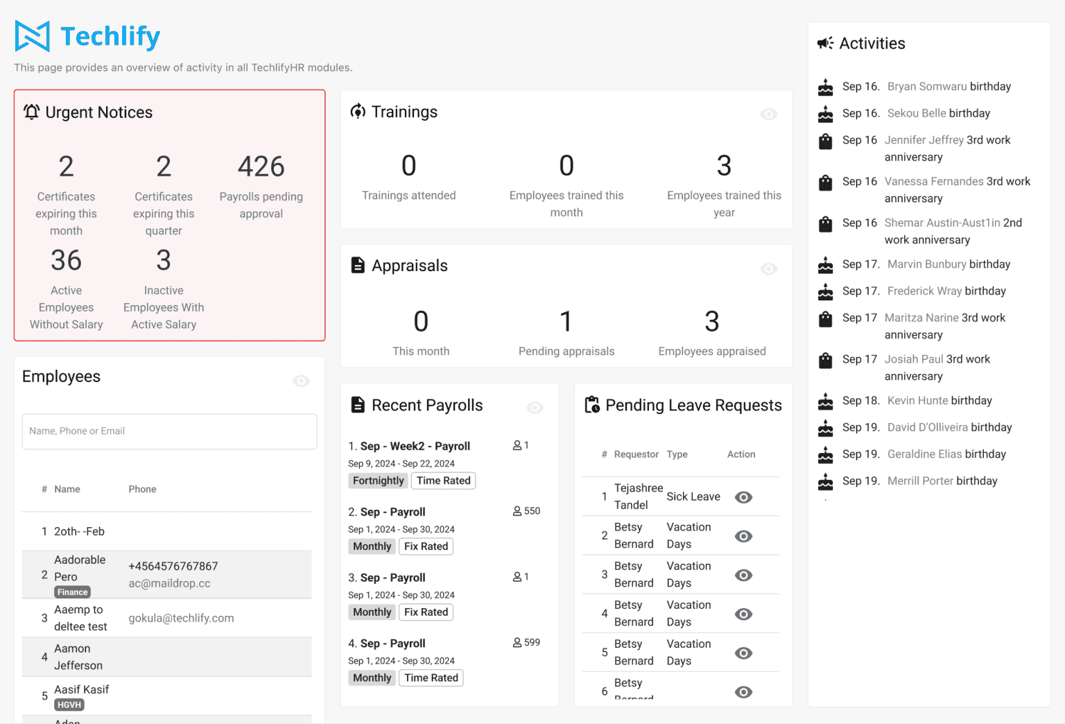 TechlifyHR – All-in-One HR & Payroll Platform