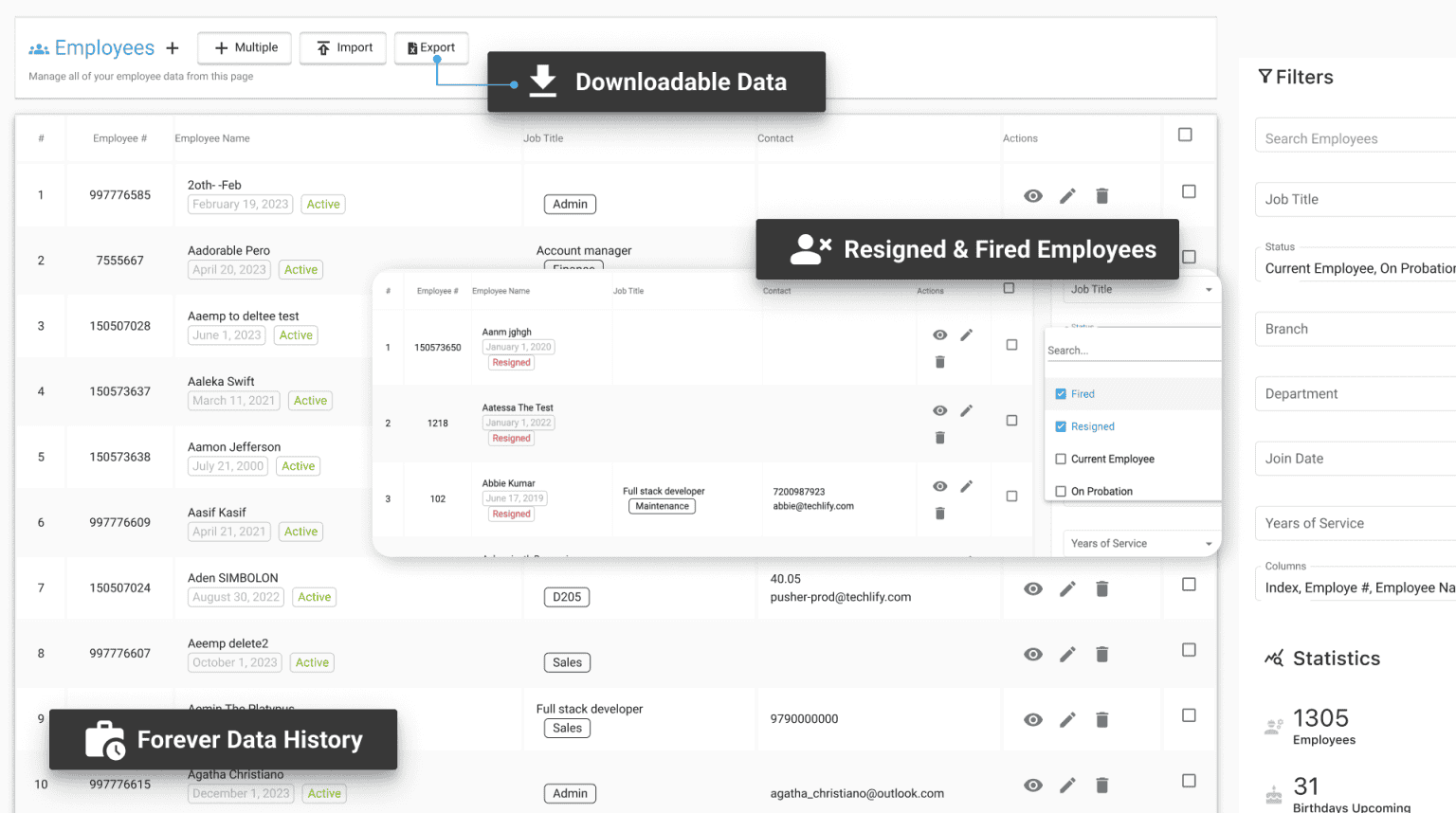 Centralized Employee Information System – TechlifyHR